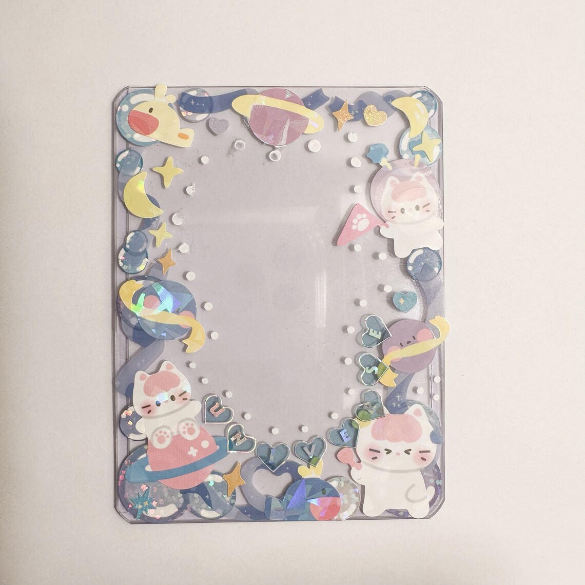 Decorated Toploader / Decoden Toploader for Photocards With Stickers - Etsy