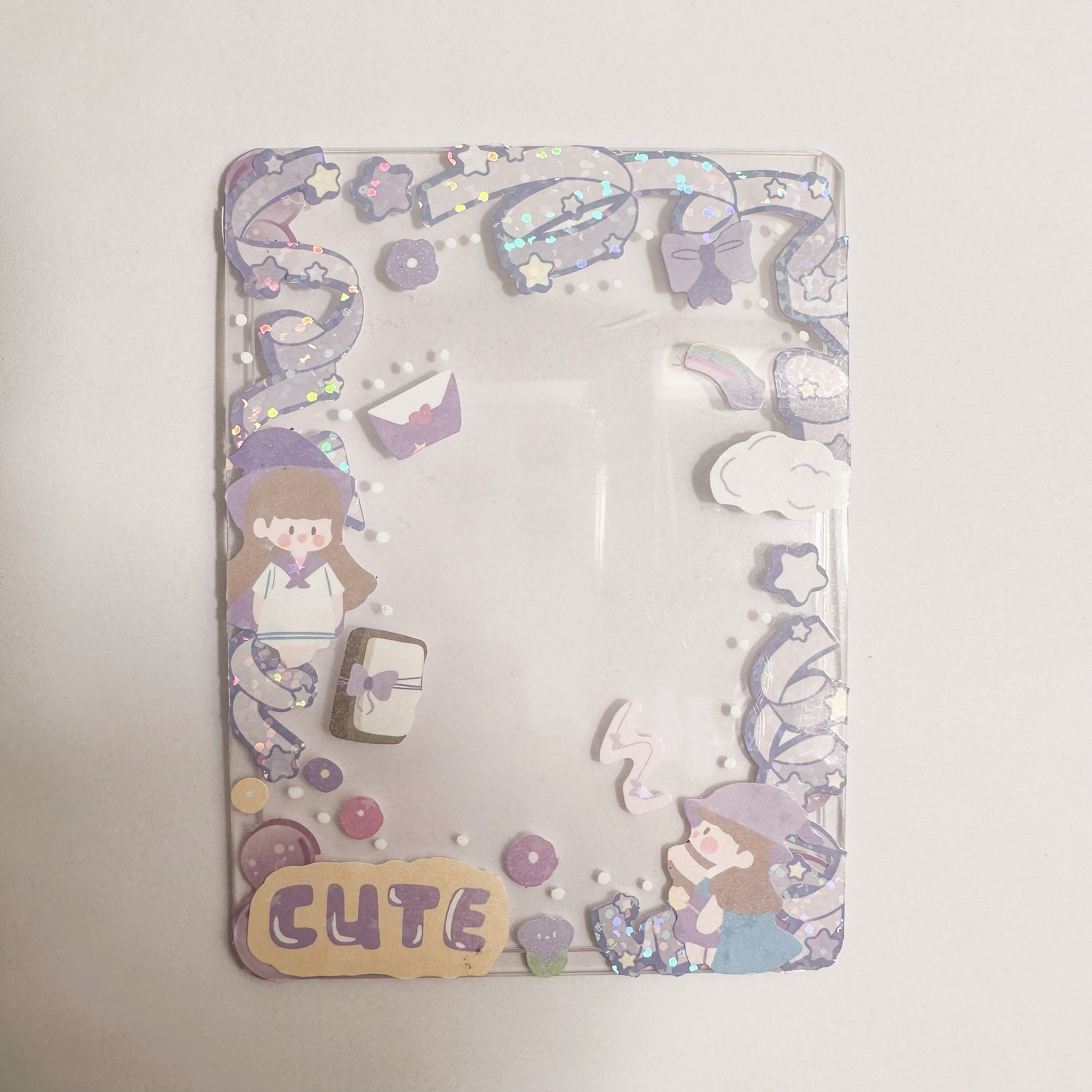 Decorated Toploader / Decoden Toploader for Photocards With Stickers - Etsy