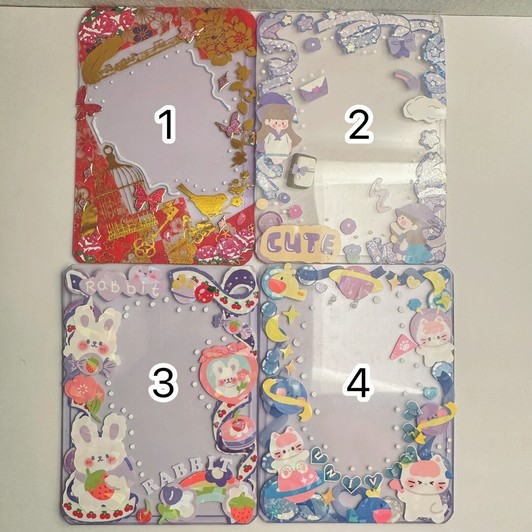 Decorated Toploader / Decoden Toploader for Photocards With Stickers - Etsy