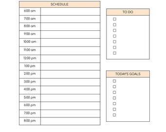 Printable Daily Planner - Etsy