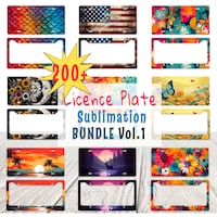 Cute Giraffes License Plate Sublimation Design Digital Download PNG ...