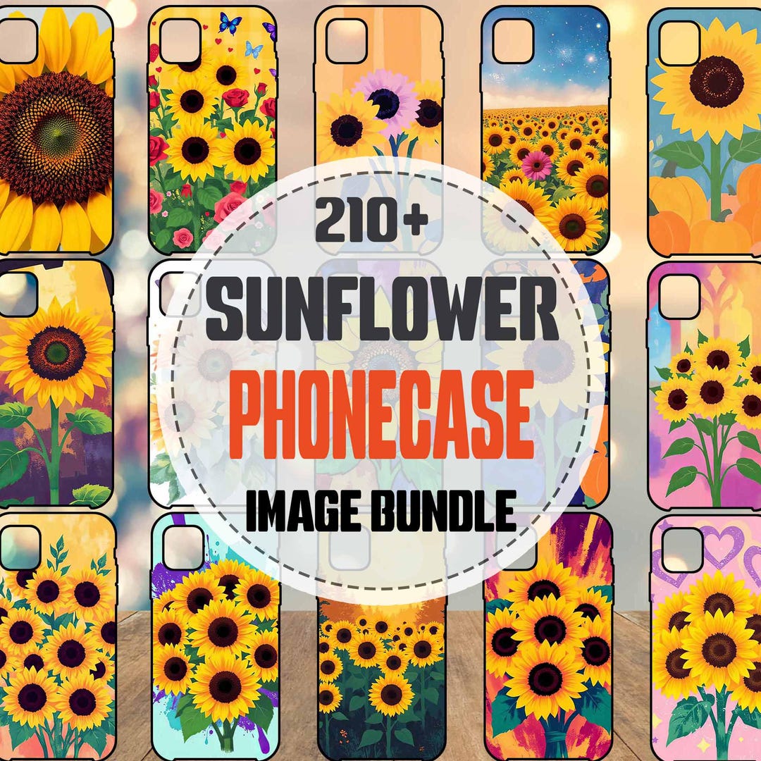 Sunflower Phone Case Sublimation Design, Templates for Custom Phone ...