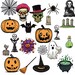 Halloween Doodle Letters With Clip Art PNG Files, Doodle Alpha Bundle ...