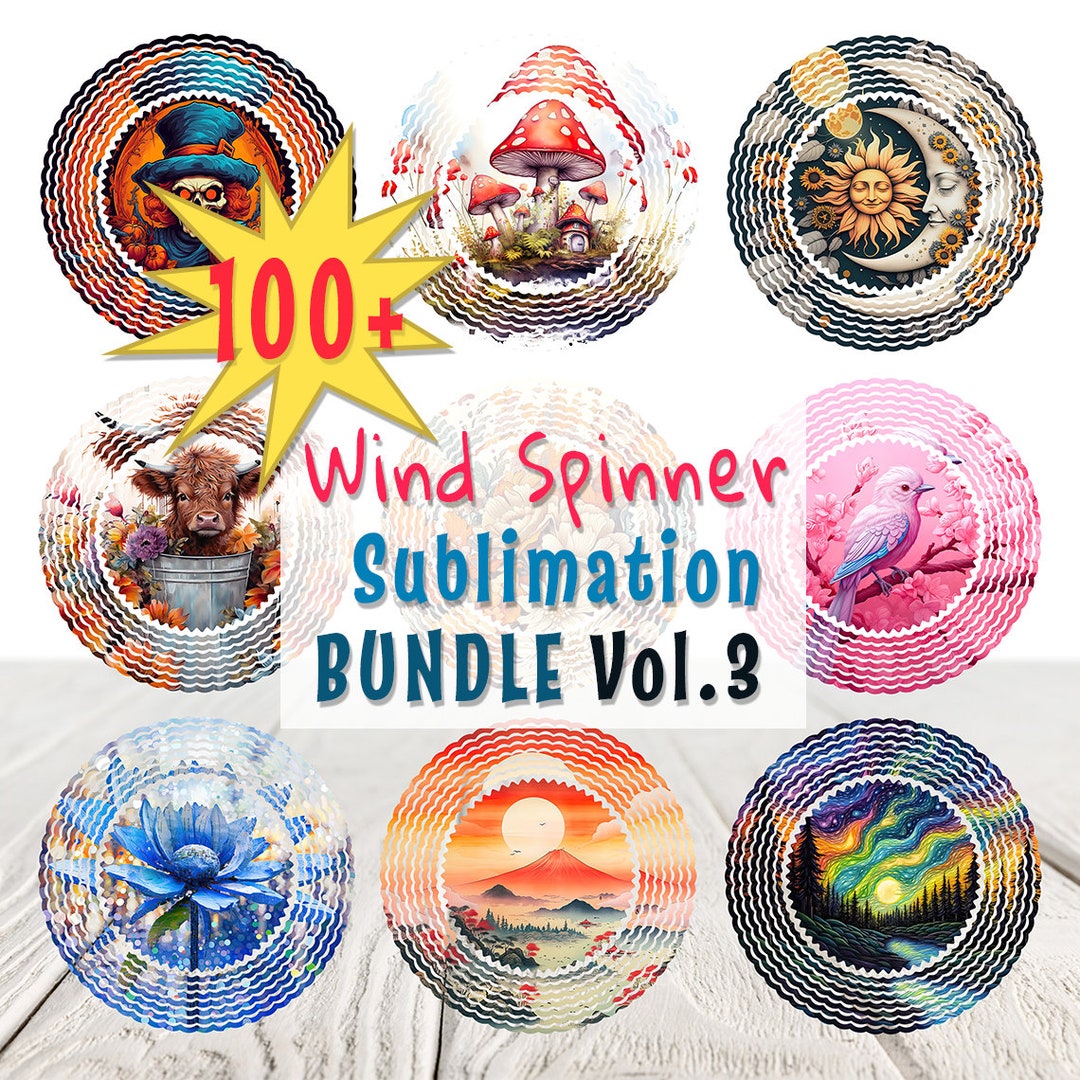 100+ PNG Wind Spinner Sublimation Design V3, Wind Spinner Designs,12 ...