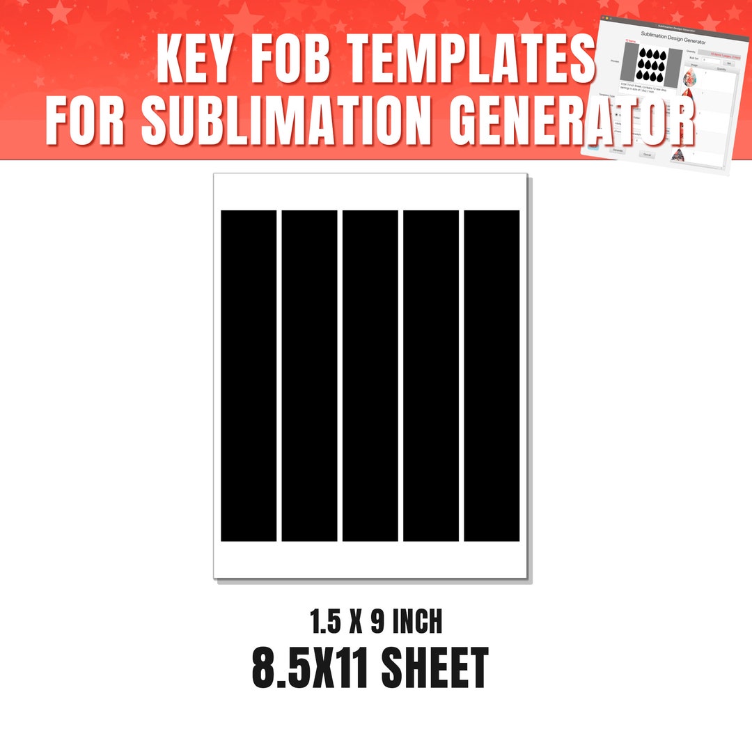 Key Fob Sublimation Sheet Template for "sublimation Sheet Generator ...
