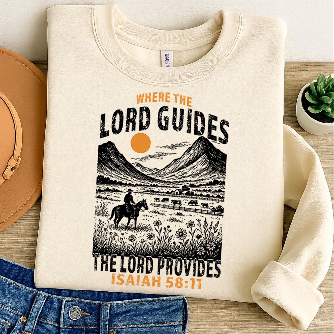 The Lord Provides Christian PNG, Vintage Bible Verse Sublimation, Retro ...