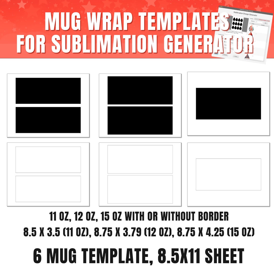 Mug Sublimation Sheet Template for "sublimation Sheet Generator", Load ...