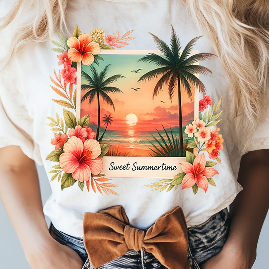 Sweet Summertime Png, Summer Png, Beach Png, Sunset Png, Palm Trees Png ...