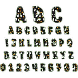 Halloween Doodle Letters With Clip Art PNG Files, Doodle Alpha Bundle ...