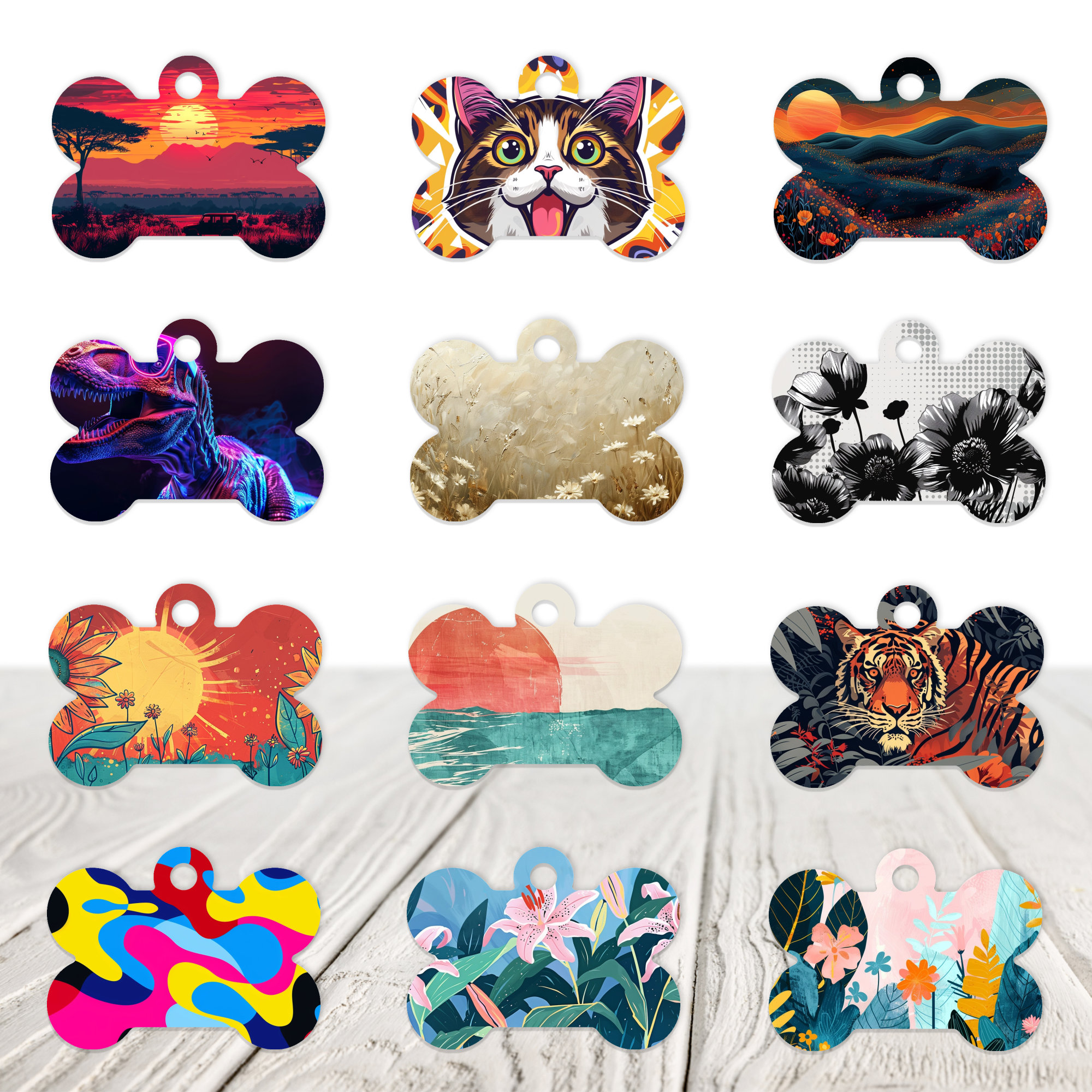 200 PNG Bone Dog Tag Sublimation Design, Bone Dog Tag Designs, Pet Tag ...