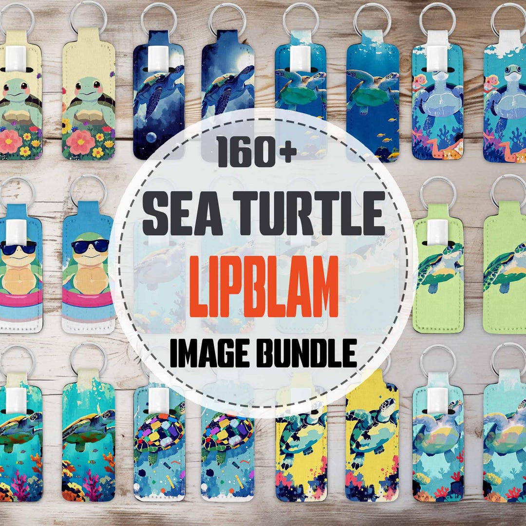 Turtle Skinny Lip Balm Holder PNG Sublimation Design, Lip Balm Designs ...