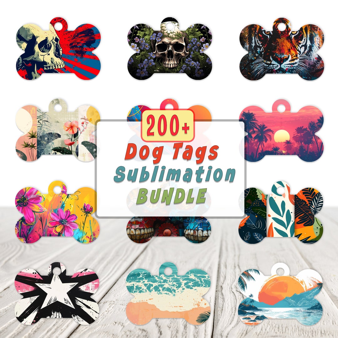 200 PNG Bone Dog Tag Sublimation Design, Bone Dog Tag Designs, Pet Tag ...