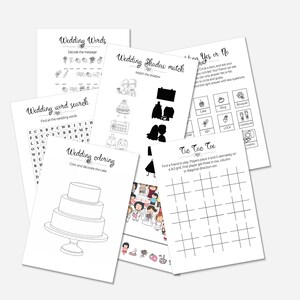 Kids Wedding Activity Pack PRINTABLE Digital Coloring Book for Kids ...