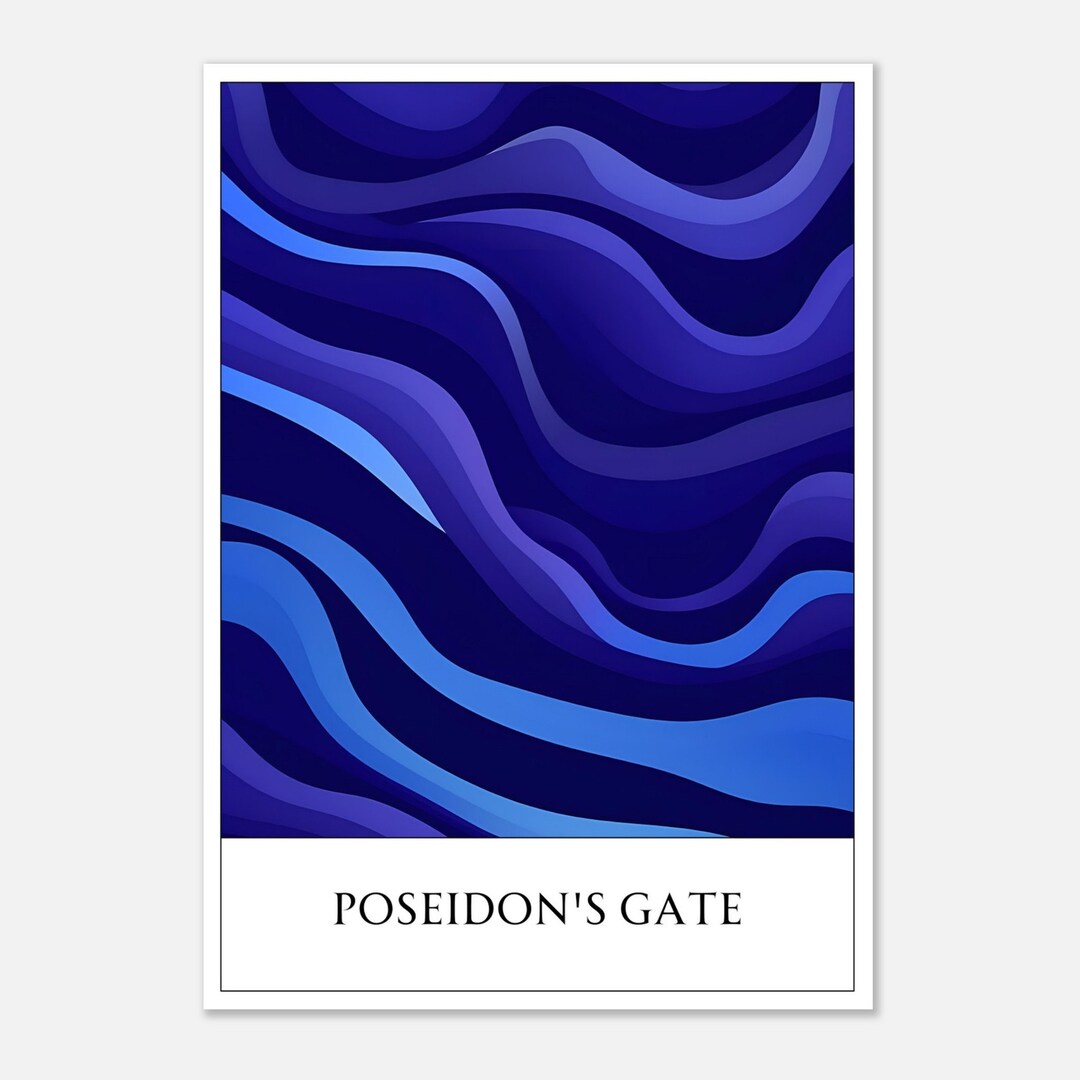 Poseidon's Gate Poster, Abstract Art Print, Original Art Print, Original Art Poster, Artistic ...