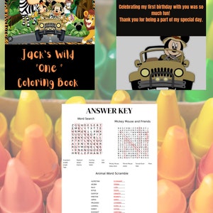 Mickey Mouse Safari "wild One" Birthday Bundle - Etsy
