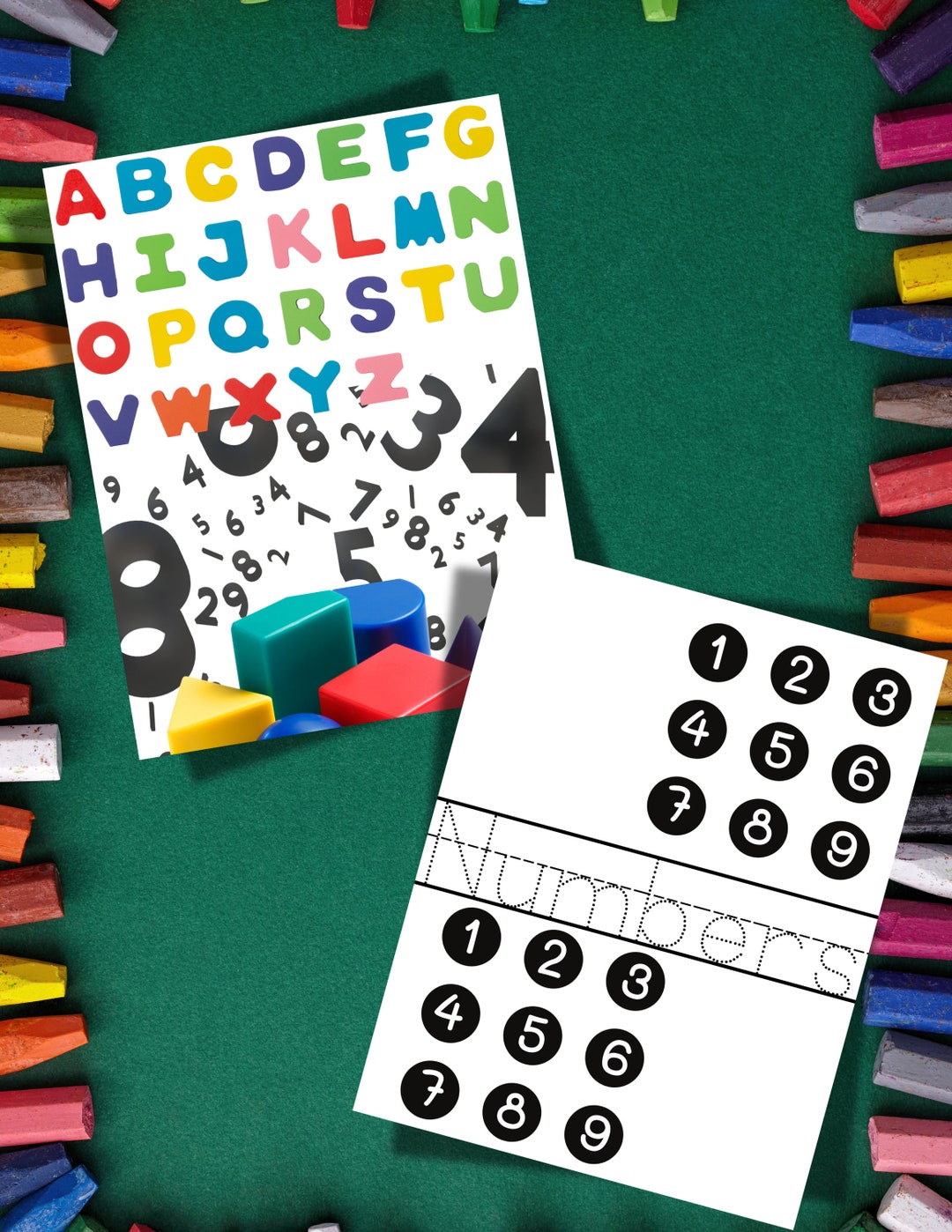 Numbers, Letters, and Shapes Tracing and Coloring Pages - Etsy