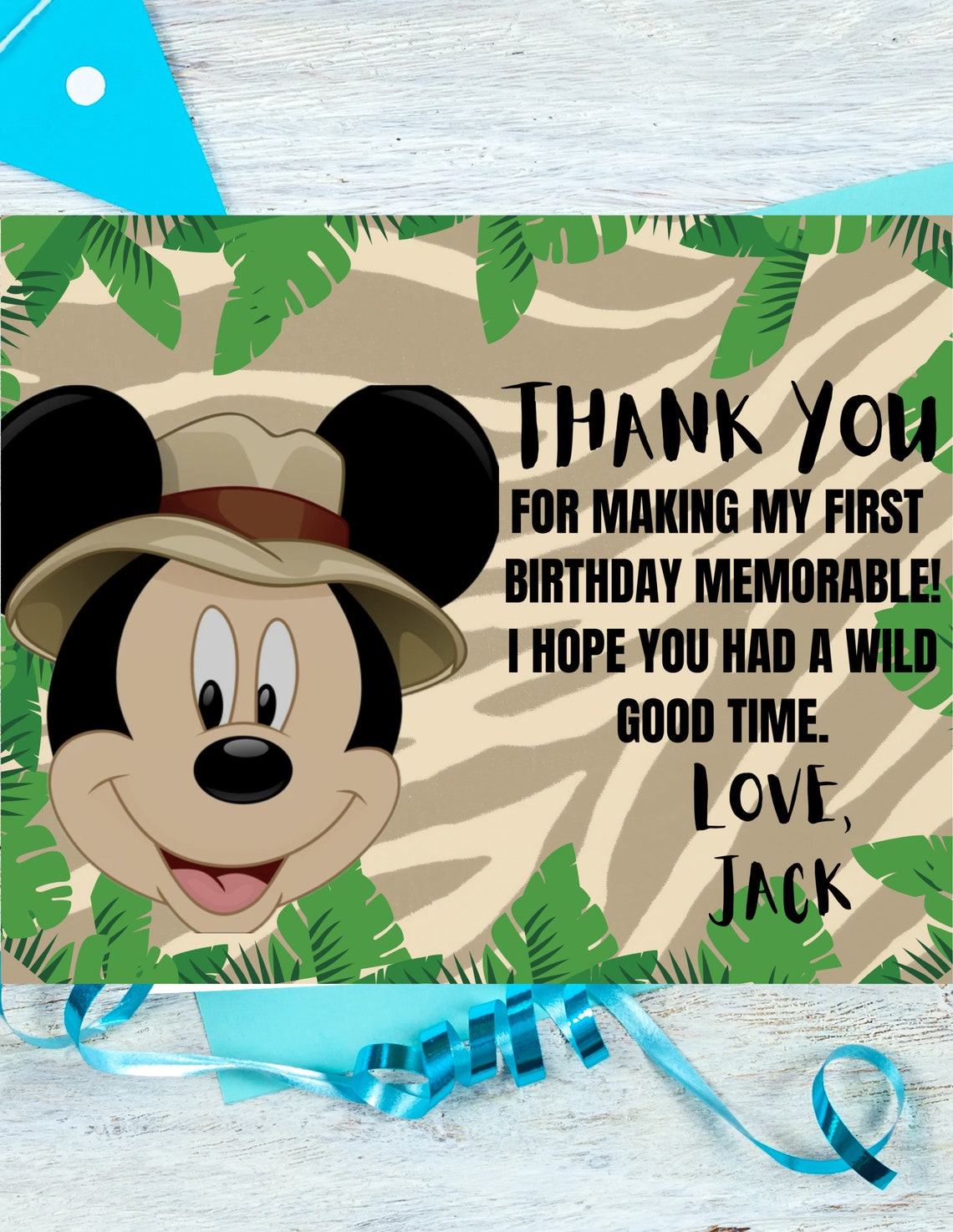 Mickey Mouse Safari wild One Birthday Bundle - Etsy