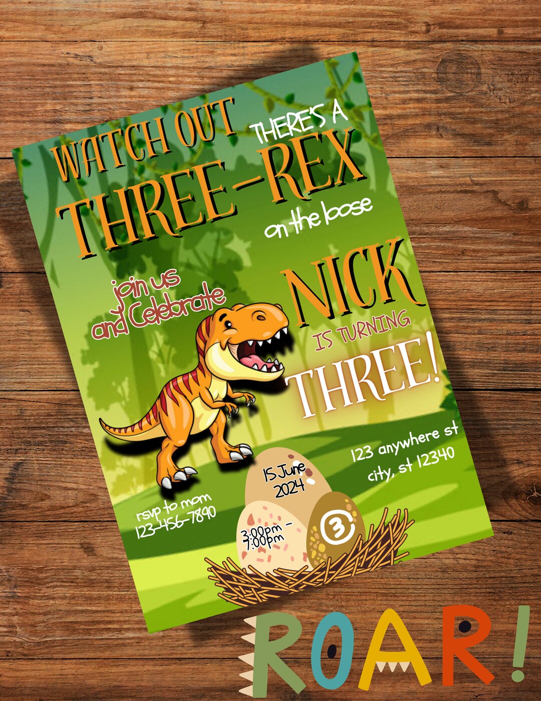 THREE-REX Birthday Bundle - Etsy