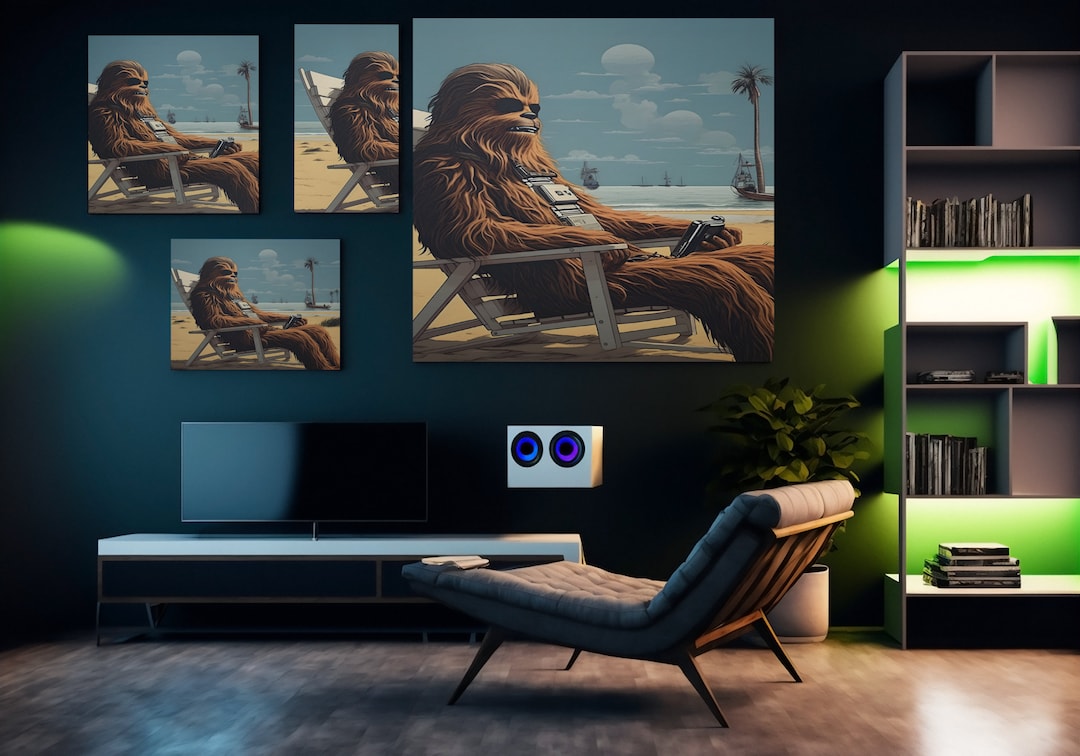 Awesome Chewbacca Portrait: Star Wars Wookiee Art Painting Galactic ...