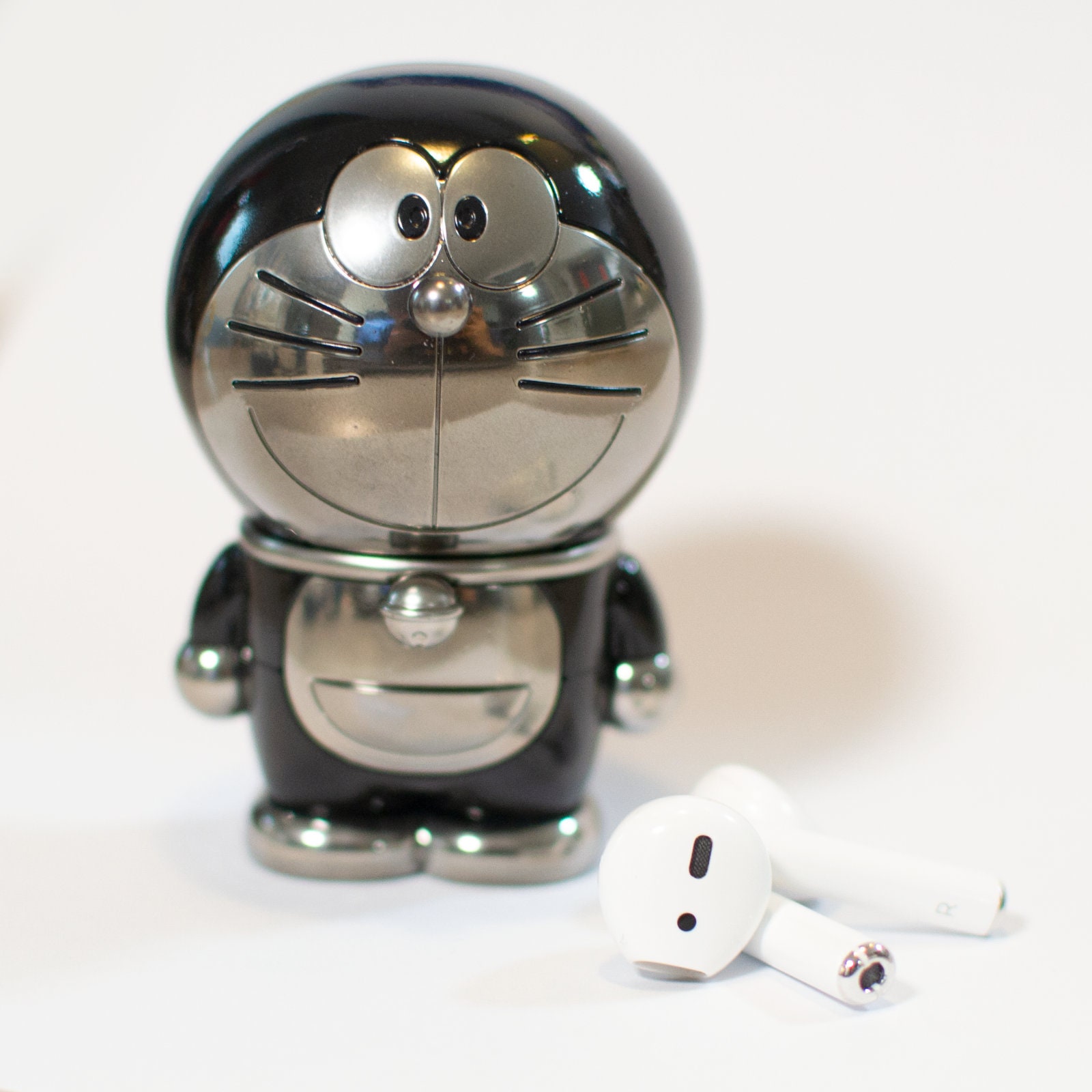 Black and Chrome Manga Style Doraemon - Etsy