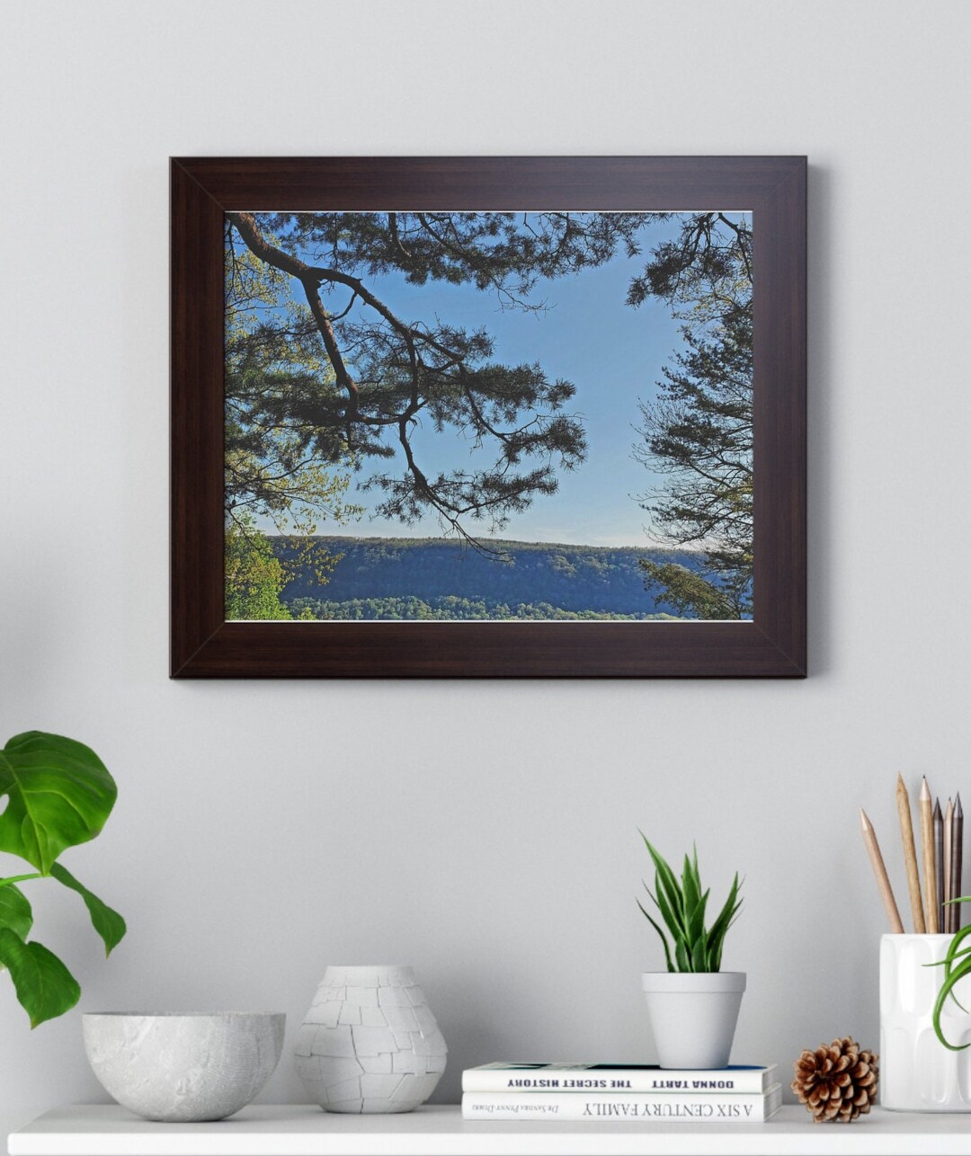 Digital Wall Art-overlook Thru Trees. Framed. Outside. Nature ...