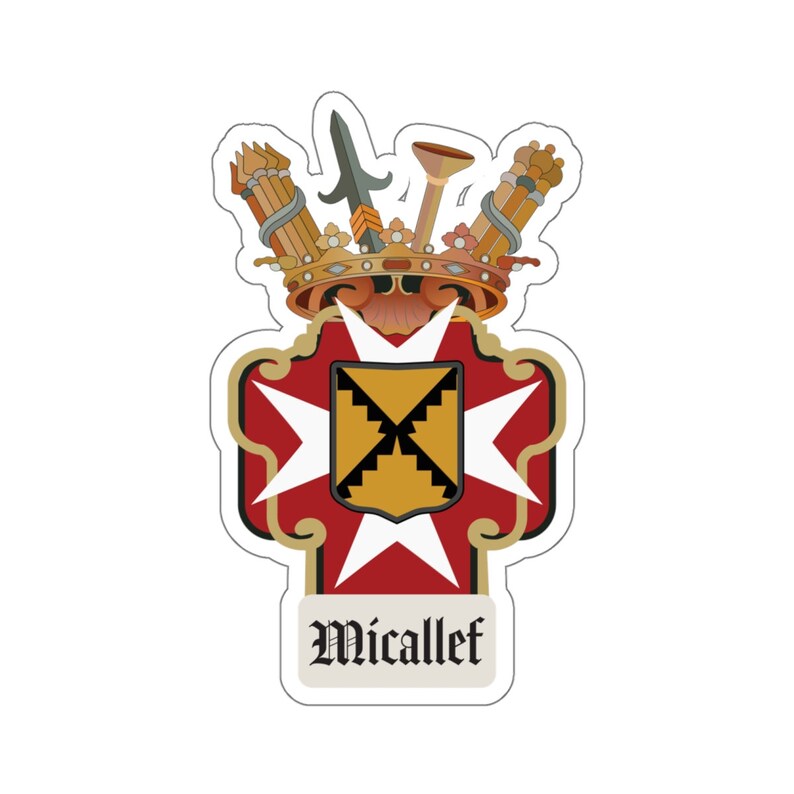 MICALLEF Maltese Surname Family Crest Sticker - Etsy