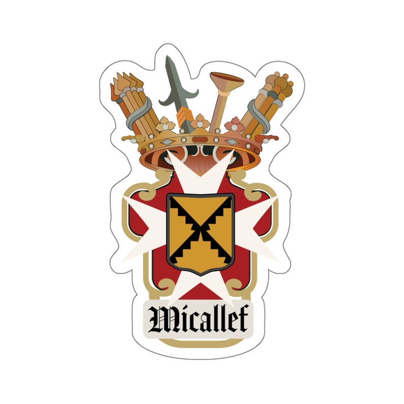 MICALLEF Maltese Surname Family Crest Sticker - Etsy UK