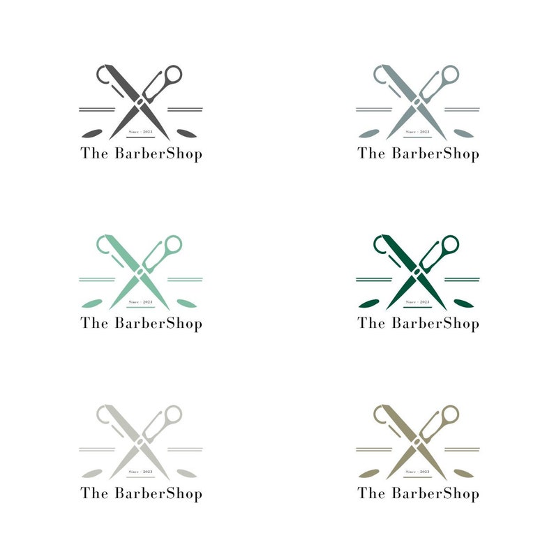 Logo Barbershop - Canva Template - Etsy