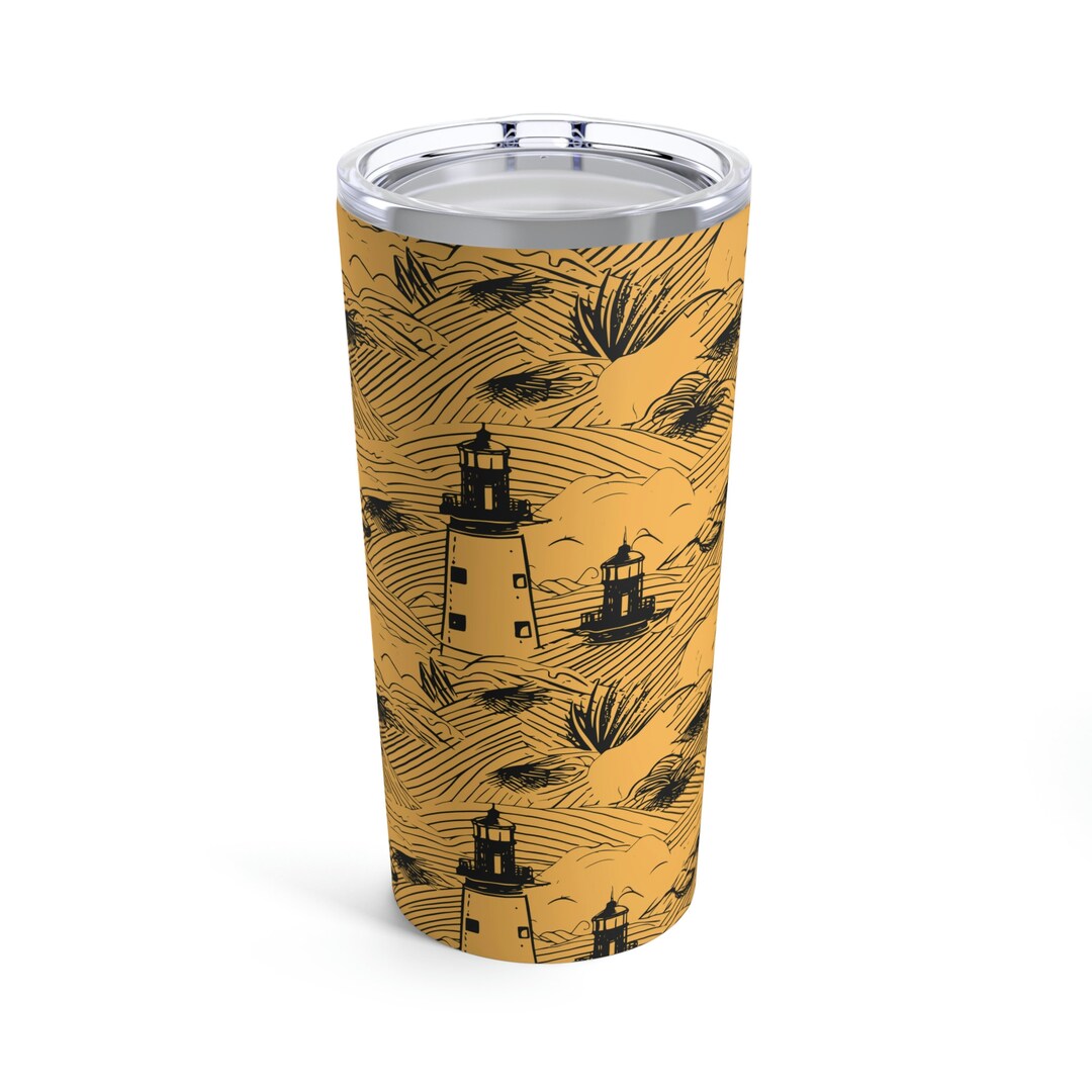 Beach Summer Vacation Theme - Tumbler 20oz - Orange Beacon East Coast ...