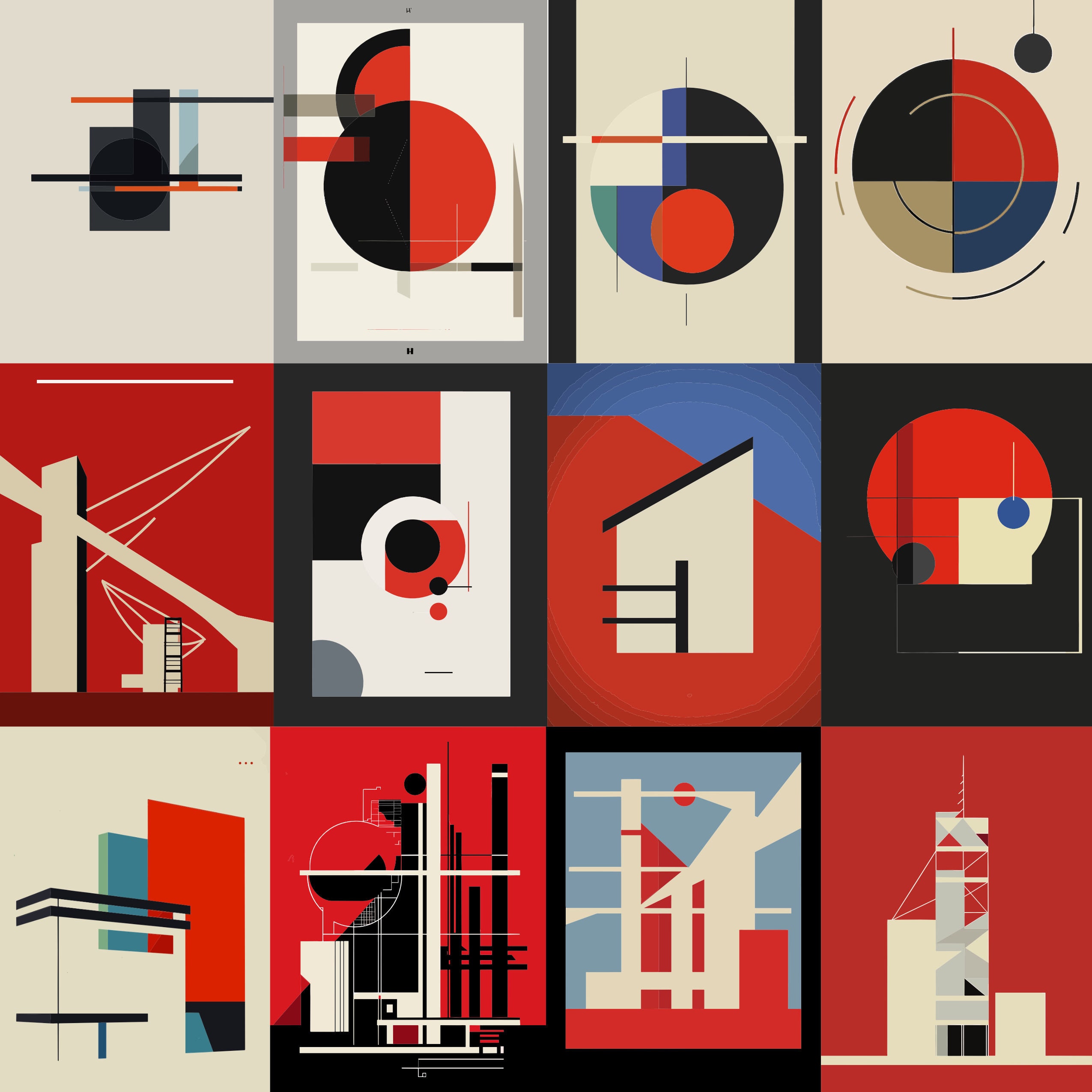Wall Arts Constructivism Bauhaus Inspired Poster Base Layout Complete ...