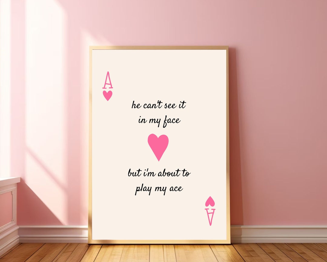 New Romantics Poster Ace of Hearts Art Printable Ace Art Ace Playing ...
