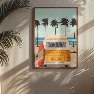 Florida Ttpd Poster Vintage Travel Print Retro Travel Poster Florida ...