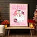 Back to December Poster, Pink Christmas Wall Art, Pink Santa Poster ...