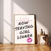 Now Serving Girl Dinner, Girl Dinner Poster, Guest Check Poster, Guest ...