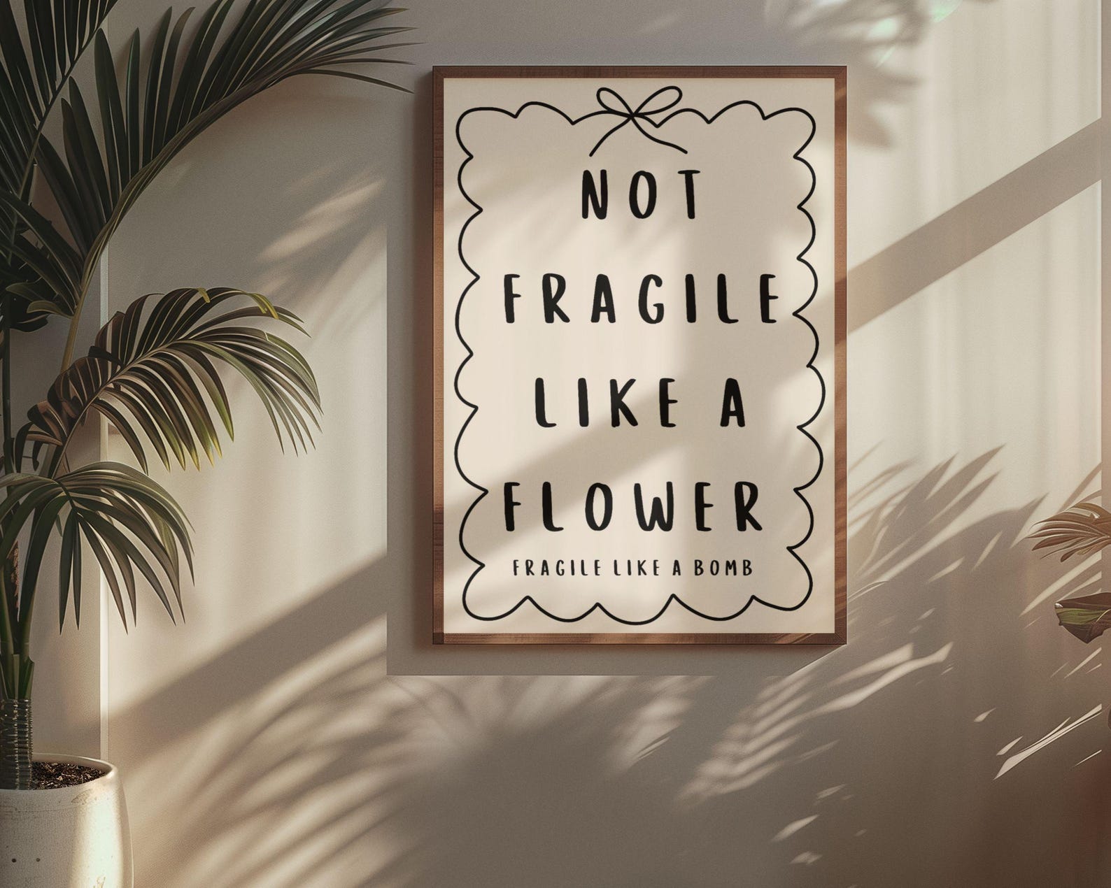 Not Fragile Like a Flower Fragile Like a Bomb RBG Poster Activism Decor ...