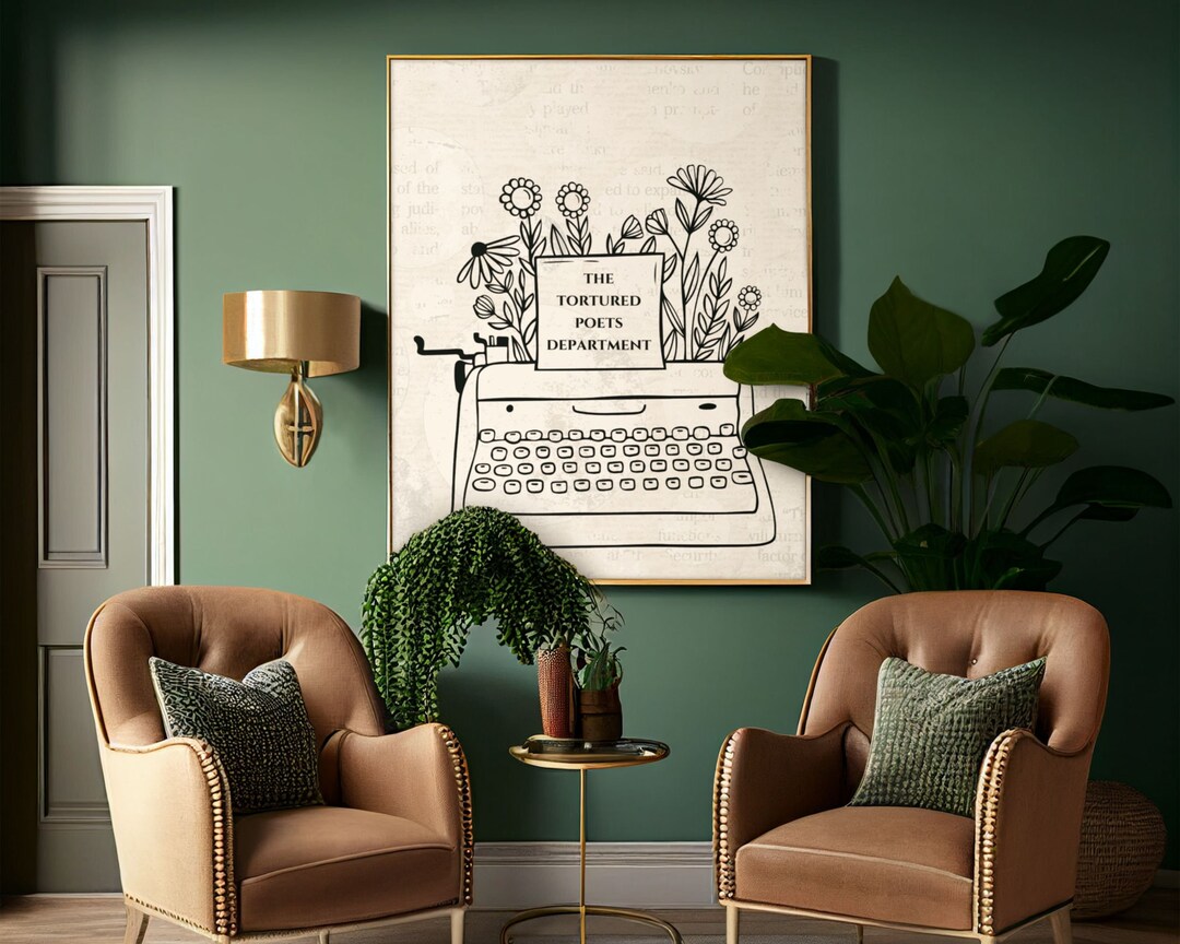 The Tortured Poets Department Digital TTPD Tortured Poets Poster Retro ...