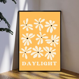 Daylight Poster, Set of 2 Posters, Retro Flower Print, Preppy Wall Art ...