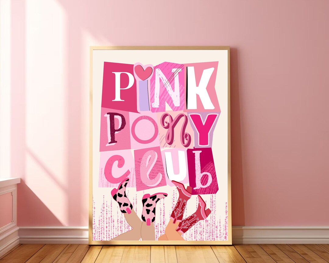 Pink Pony Club Print Magazine Letters Art Midwest Princess Art ...