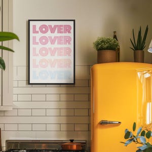 Lover Era Poster Blush Pink Art so Much Love You More Teen Girl Room ...