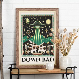 Down Bad Poster Ttpd Down Bad Print Ttpd Wall Art the Tortured Poets ...