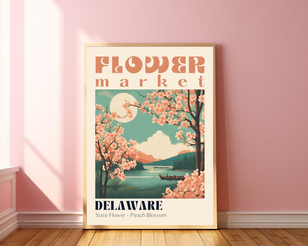 Delaware State Flower Market Poster, Matisse Flowermarket Wallart, Boho ...