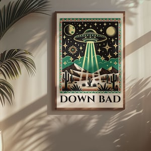 Down Bad Poster Ttpd Down Bad Print Ttpd Wall Art the Tortured Poets ...
