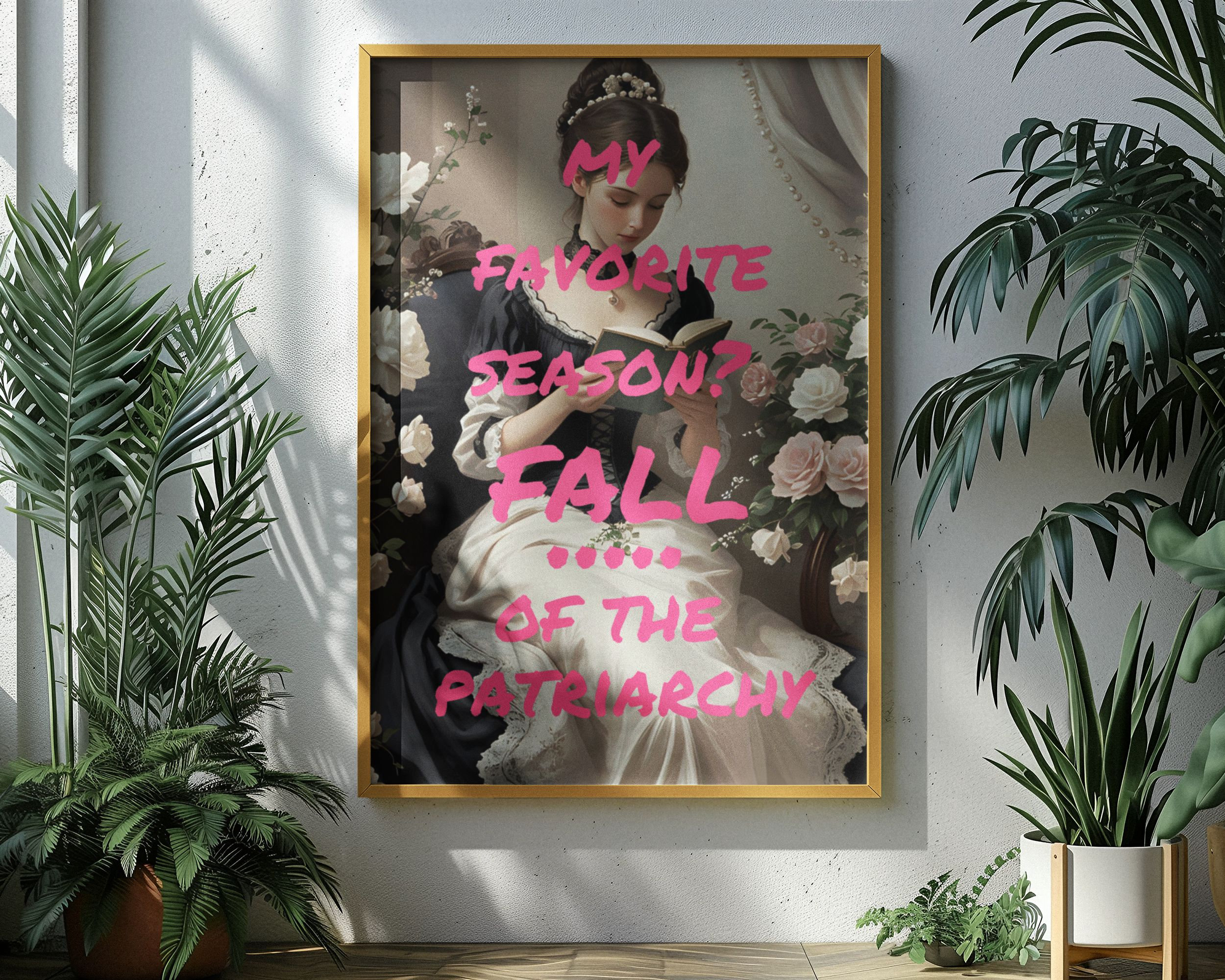 My Favorite Season Fall of the Patriarchy Halloween Feminist Poster ...