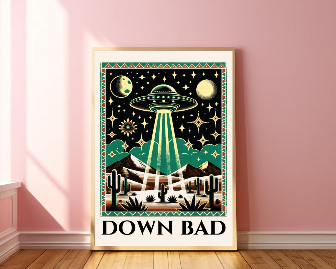 Down Bad Poster Ttpd Down Bad Print Ttpd Wall Art the Tortured Poets ...