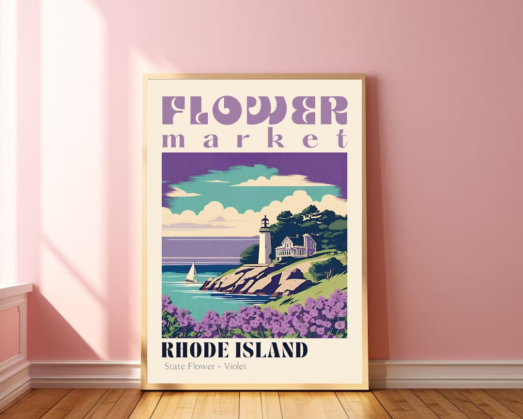 Rhode Island State Flower Market Poster, Matisse Flowermarket Wallart ...