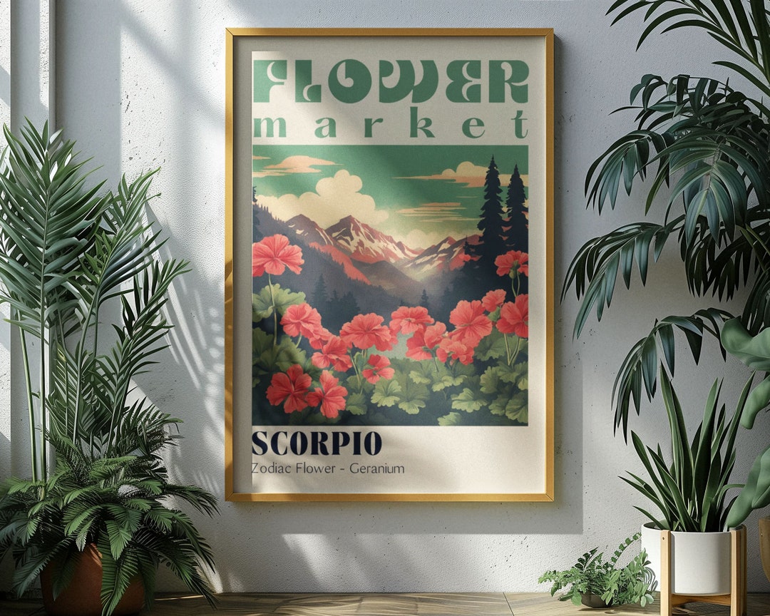 Scorpio Poster Scorpio Art Print Scorpio Gift for Scorpio Print Scorpio ...