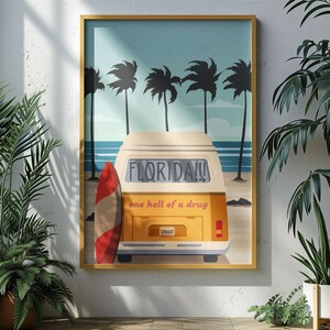Florida Ttpd Poster Vintage Travel Print Retro Travel Poster Florida ...