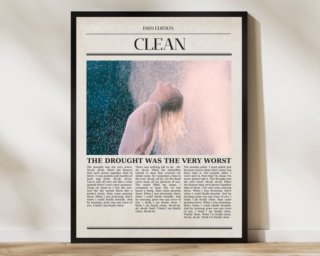 Set of 16 1989 Lyrics Posters Trendy Newspaper Posters - Etsy