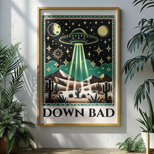 Down Bad Poster Ttpd Down Bad Print Ttpd Wall Art the Tortured Poets ...