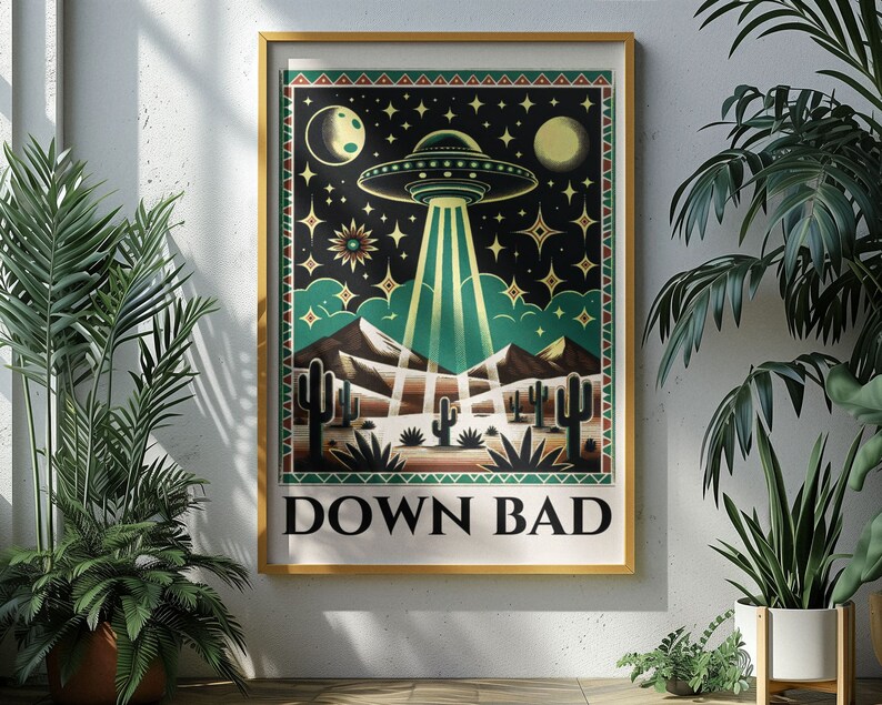 Down Bad Poster Ttpd Down Bad Print Ttpd Wall Art the Tortured Poets ...
